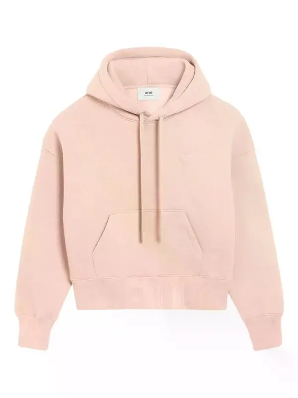 AMI Paris De Coeur Cotton Hoodie - Pink