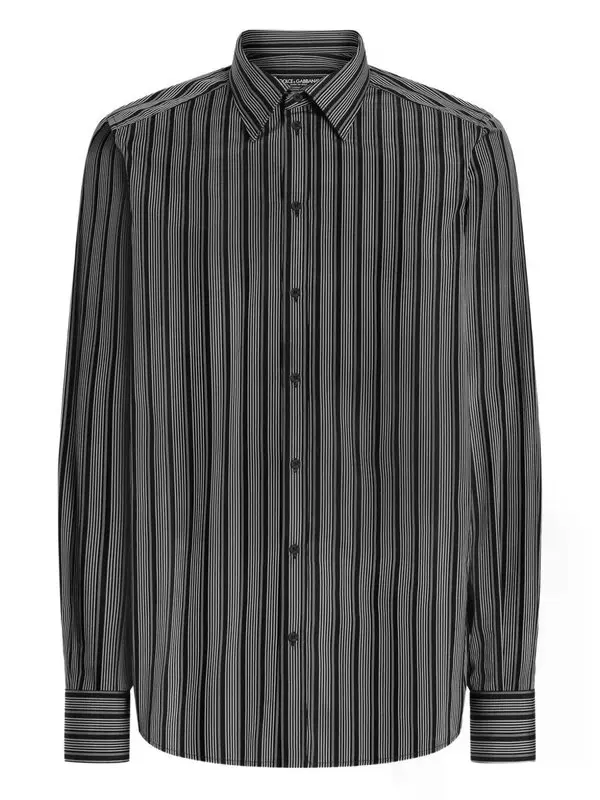 Dolce & Gabbana Striped Long-sleeve Shirt - Grey