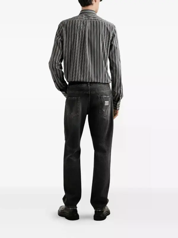 Dolce & Gabbana Striped Long-sleeve Shirt - Grey