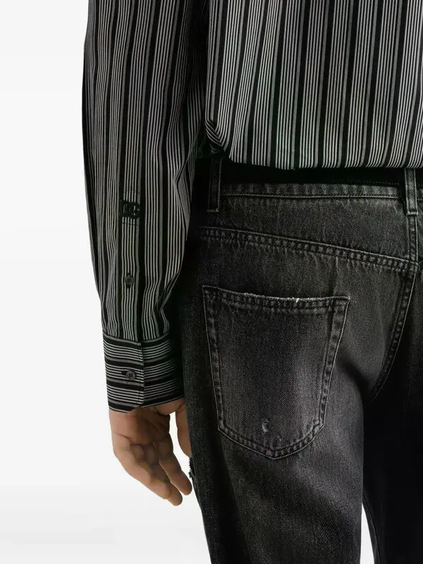 Dolce & Gabbana Striped Long-sleeve Shirt - Grey