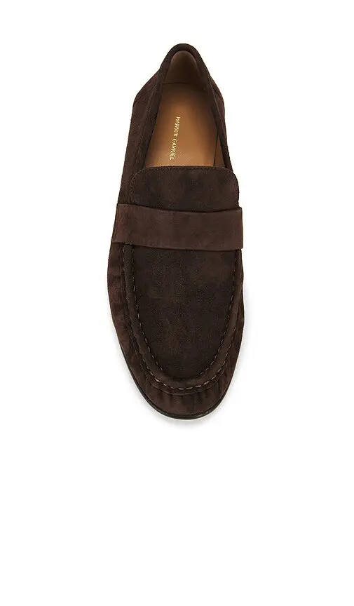 MANSUR GAVRIEL Ruched Suede Loafers - Chocolate