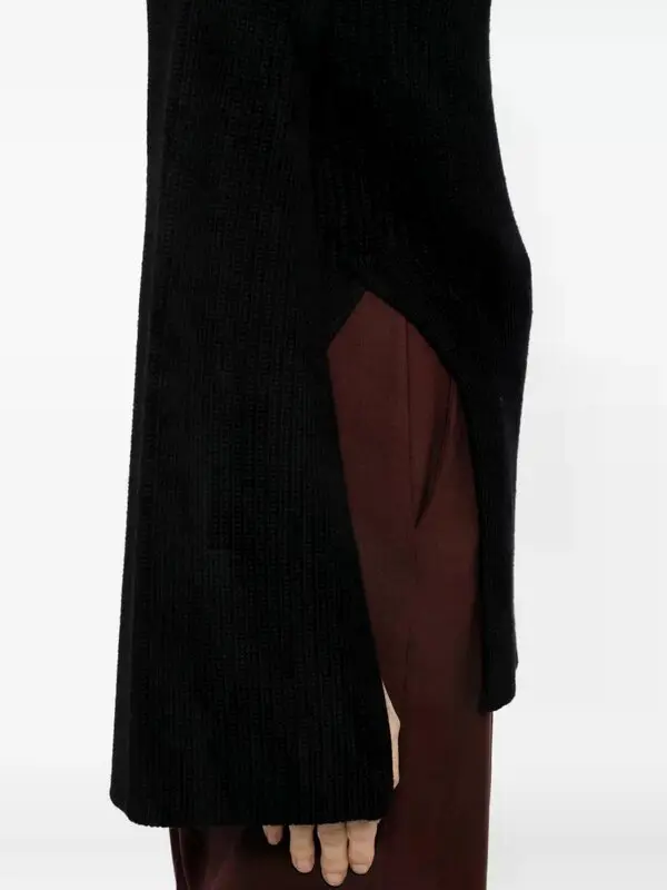 TOTEME Merino Slit Sleeve Sweatshirt - Black