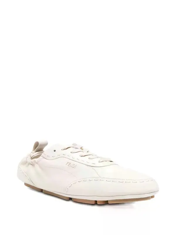 Fendi Calf Leather Lace-up Sneakers