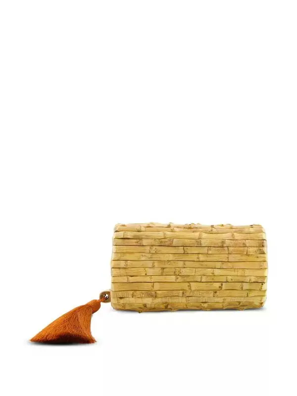 Glorinha Paranagua Tania G Tassel Clutch - Neutrals