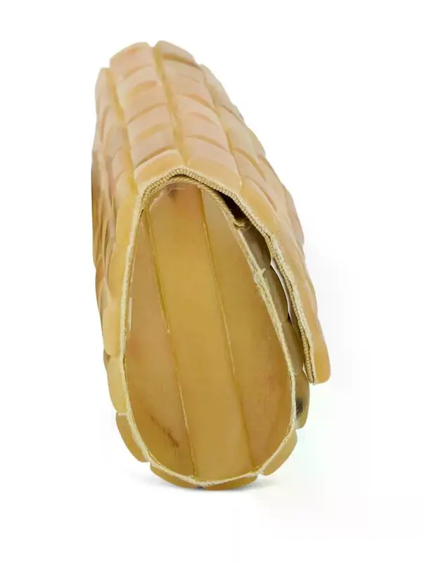 Glorinha Paranagua Anouska Brick-pattern Clutch - Neutrals