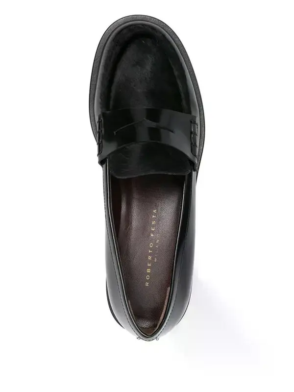 Roberto Festa Leather Fur Loafers