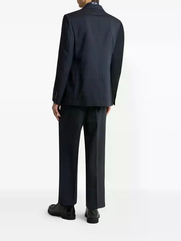 Etro Jacquard Wool Blazer - Blue
