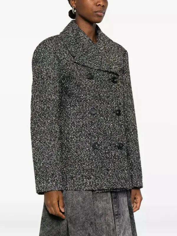 Sportmax Double-breasted Speckled Coat
