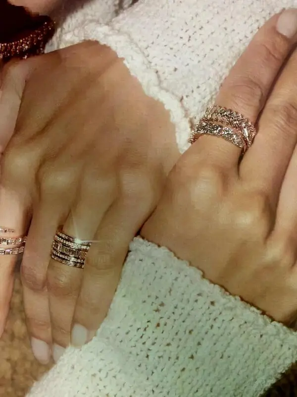 ANITA KO 18k White Gold Baguette Zipper Ring
