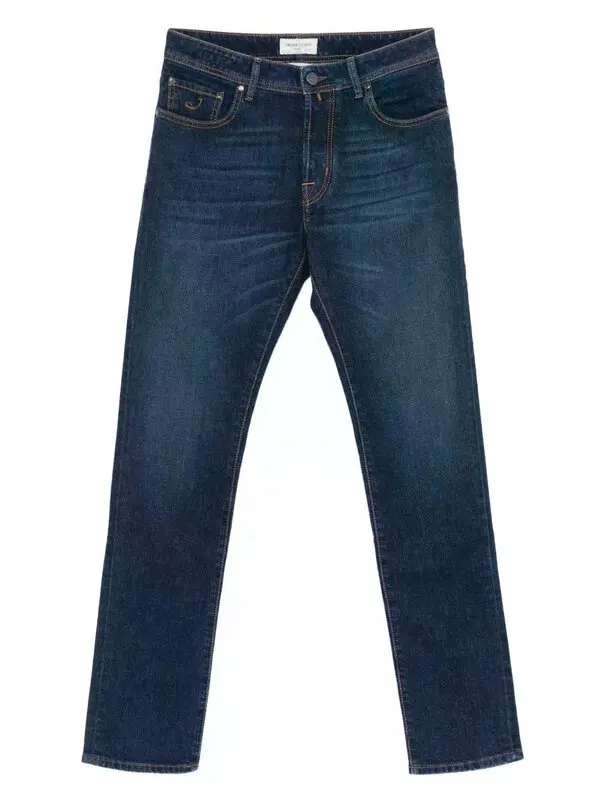 Jacob Cohen Dark Jeans With Curved Pocket Detail