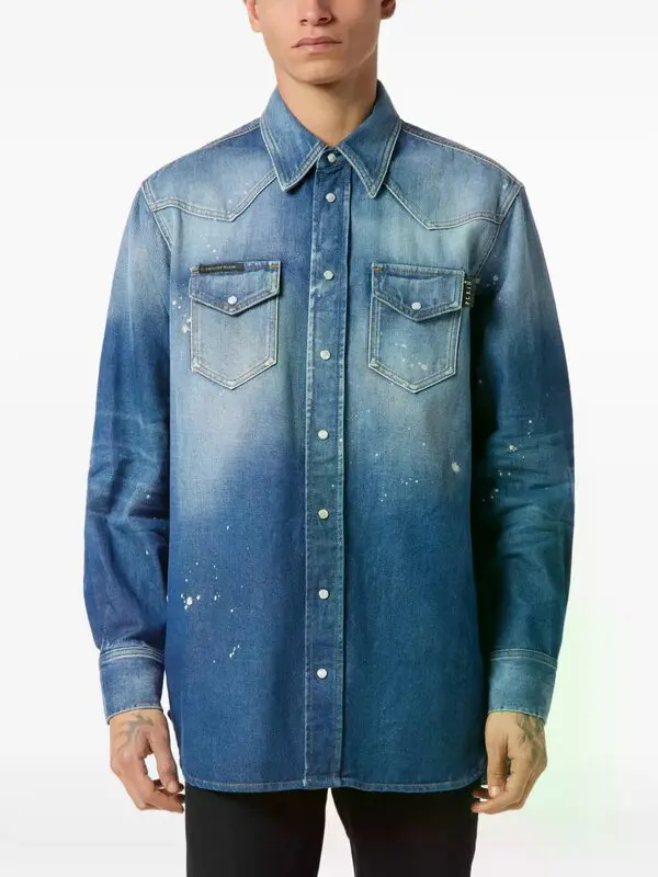 Philipp Plein Paint-splatter Shirt