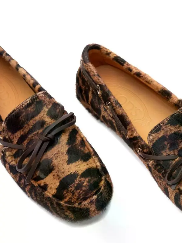 TOD'S Leopard-print Loafers - Neutrals