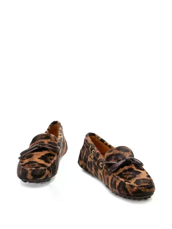 TOD'S Leopard-print Loafers - Neutrals