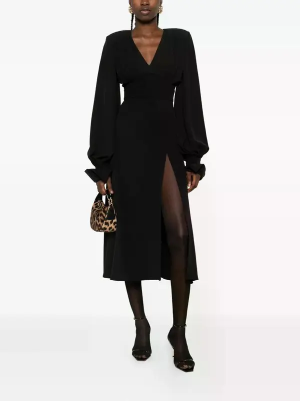 VESTIAIRE D'UN OISEAU LIBRE V-neck Flared Midi Dress