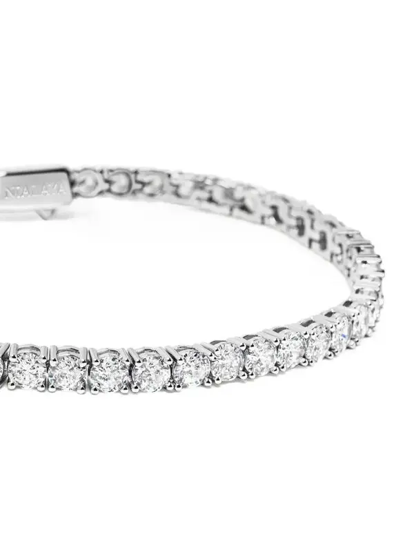 NIALAYA JEWELRY Tennis Bracelet With Zirconia Embellishments - Silver