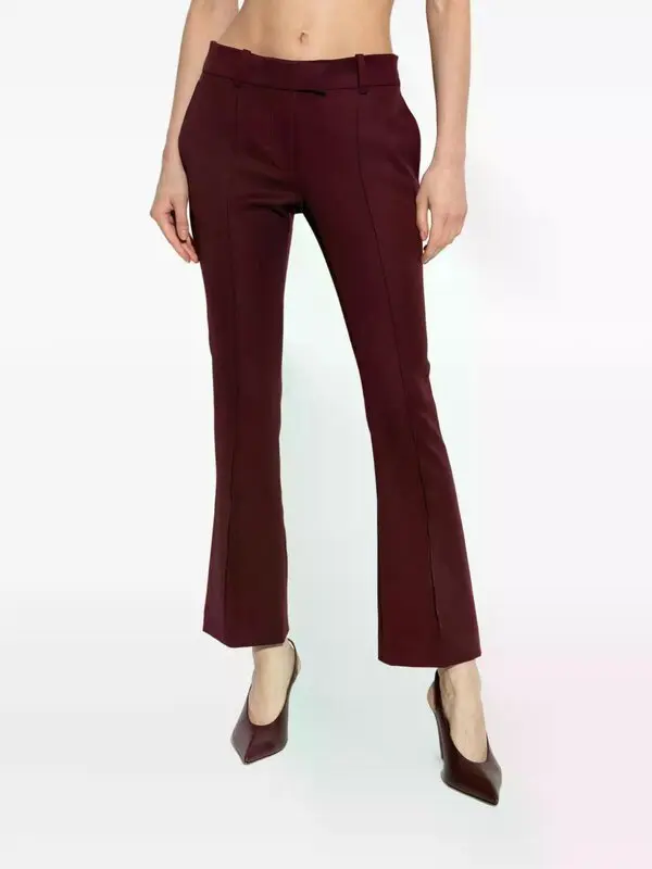 Attico Centre-seam Flared Virgin Wool Trousers