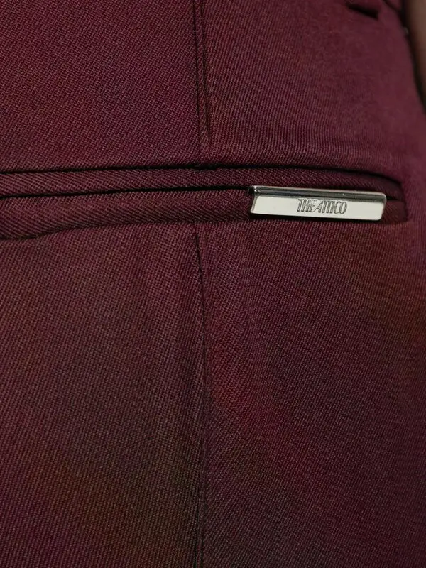 Attico Centre-seam Flared Virgin Wool Trousers