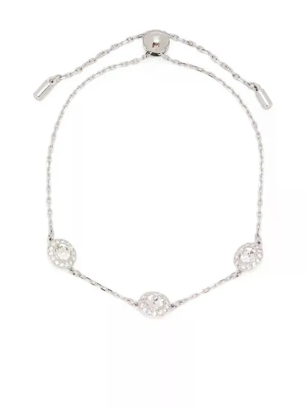 SWAROVSKI Double-chain Bracelet With Crystal Embellishments - Silver