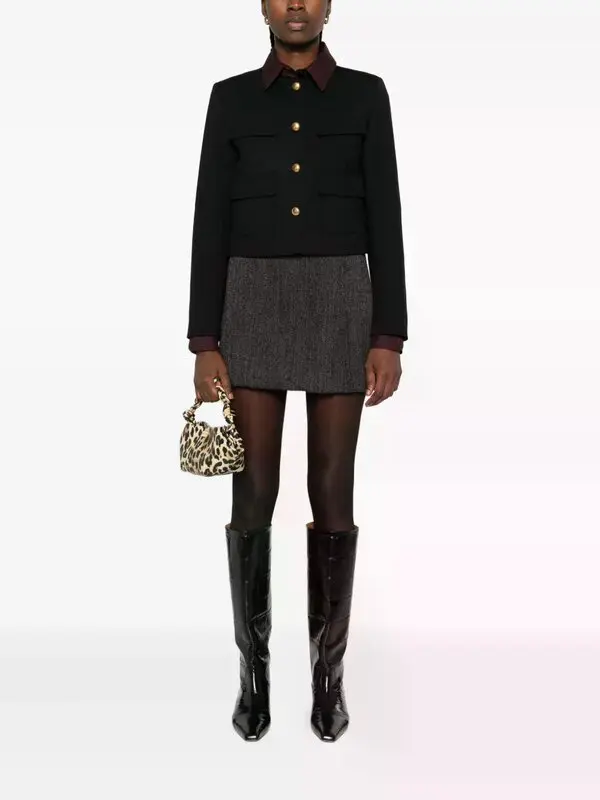 P.a.r.o.s.h Buttoned Flap Pocket Jacket - Black
