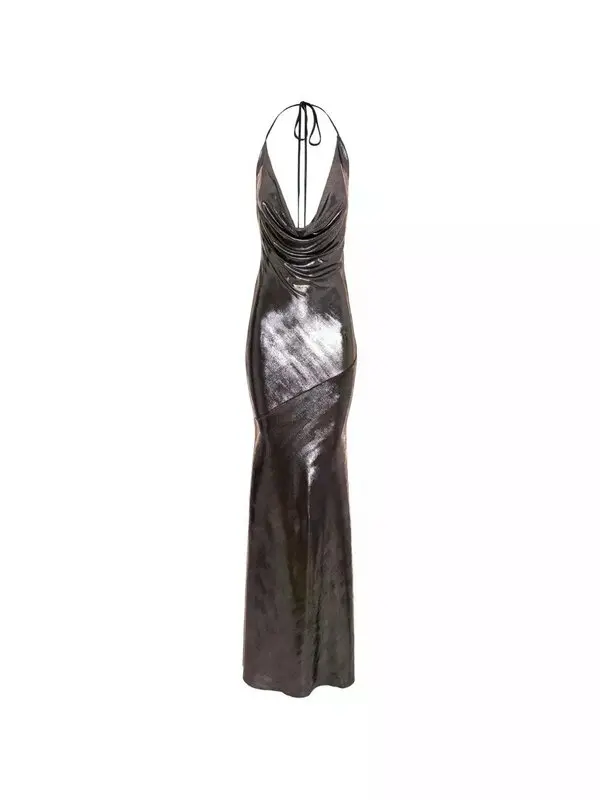 ROSERRY Ibiza Cowl-neck Maxi Dress - Silver