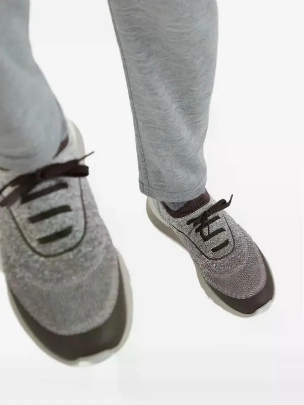 Brunello Cucinelli Knitted Sneakers - Brown