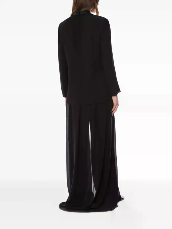 Alberta Ferretti Semi-sheer Wide Leg Trousers
