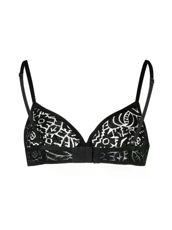ERES Floral-lace Detail Bra - Black