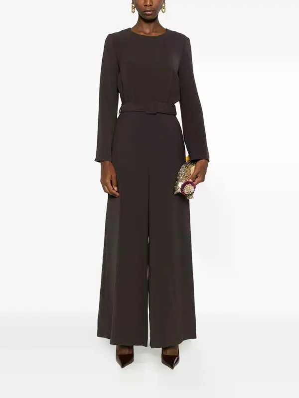 P.a.r.o.s.h Belted Jumpsuit - Brown
