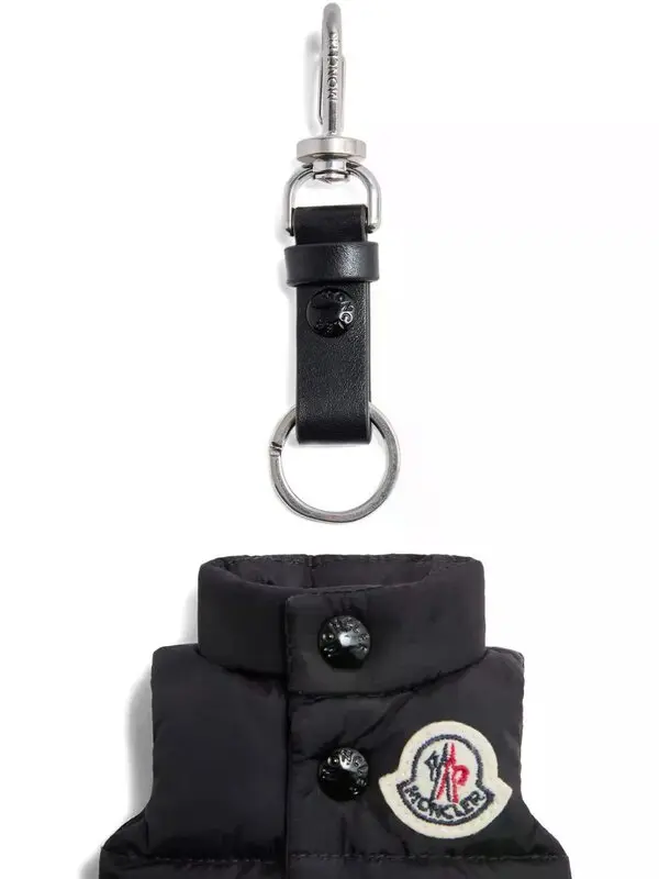 Moncler Quilted Vest Keyring - Black