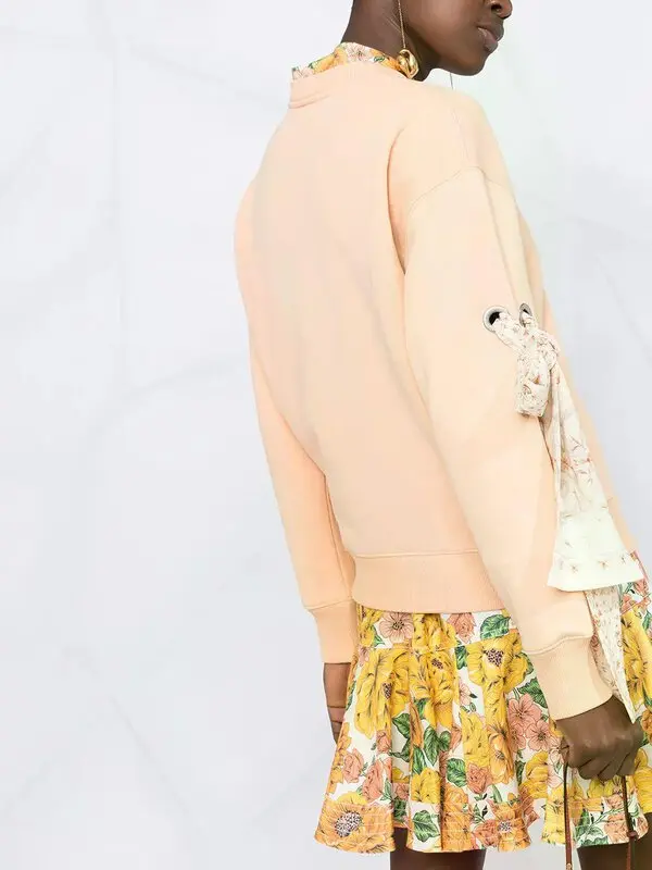 Chloé Oversized Bow Detail Sweatshirt - Pink