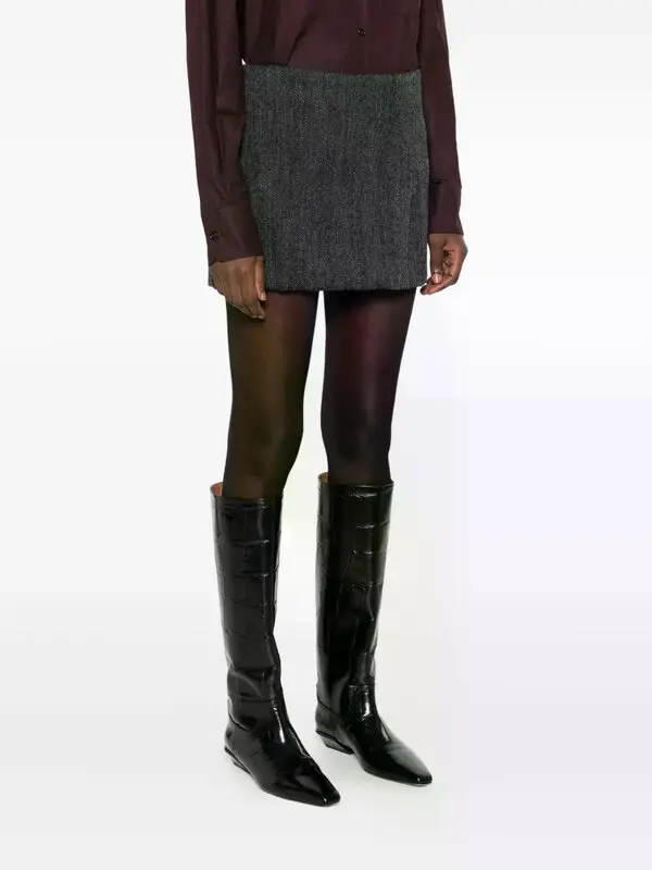 P.a.r.o.s.h Herringbone Mini Skirt