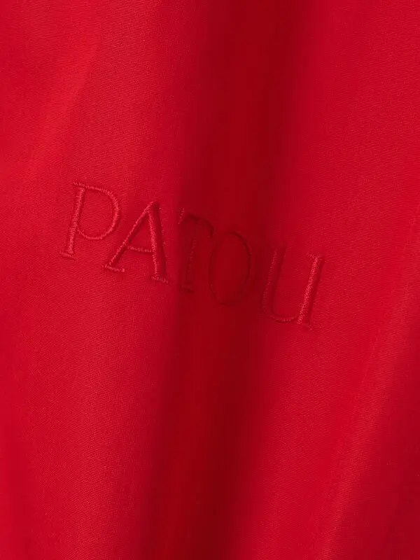 PATOU Tie-neck Cotton-poplin Blouse - Pink
