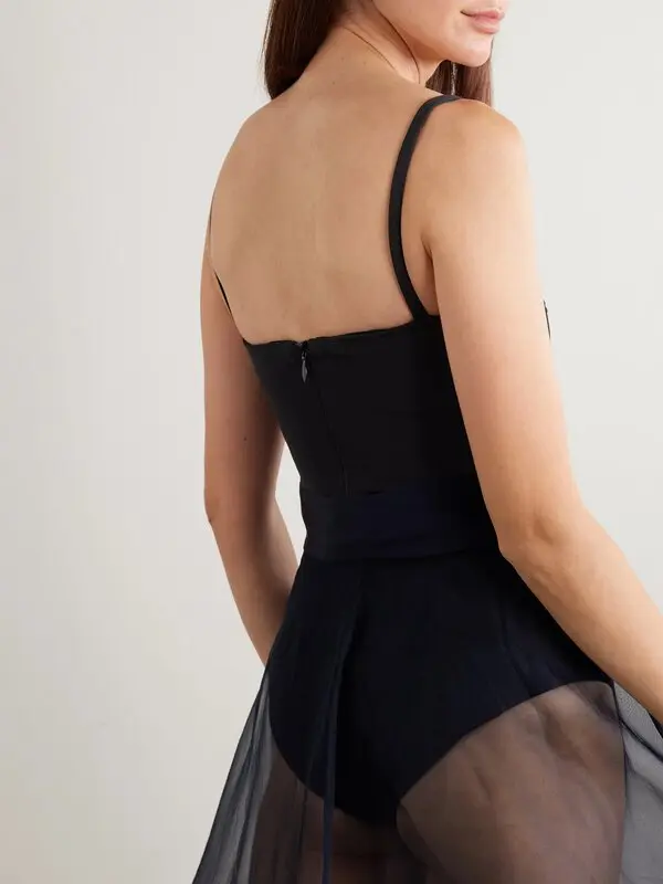 ESSE STUDIOS Stretch-jersey Sweetheart Bodysuit