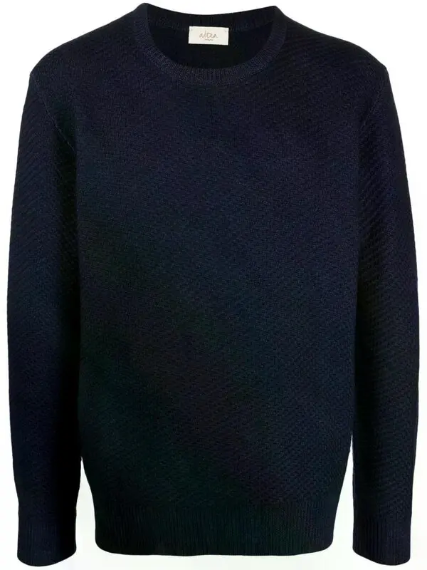 Altea Crew Neck Virgin Wool Jumper - Blue