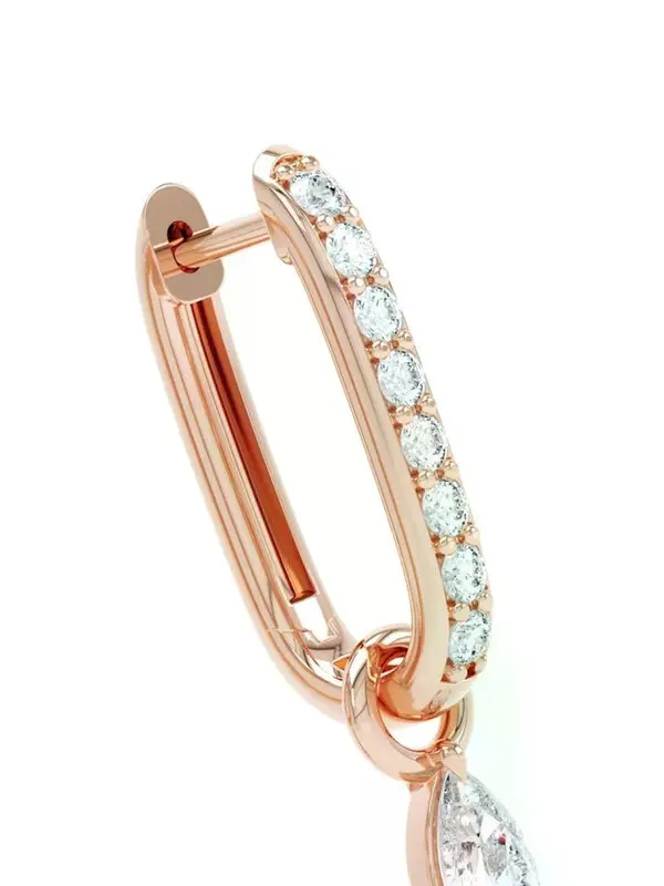 LOEV 14kt Rose Gold Diamond Hoop Earrings