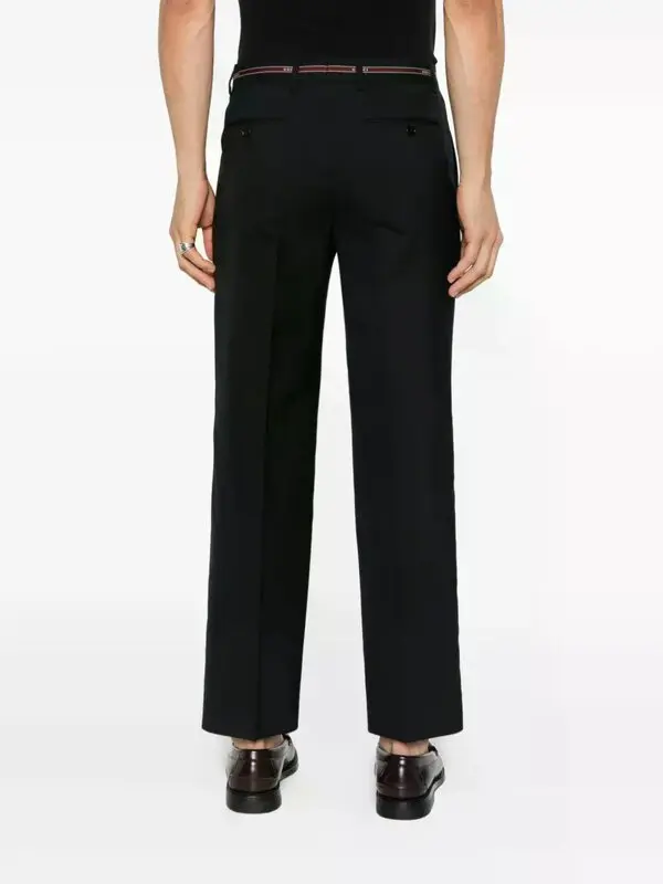 Gucci Logo Band Wool Trousers