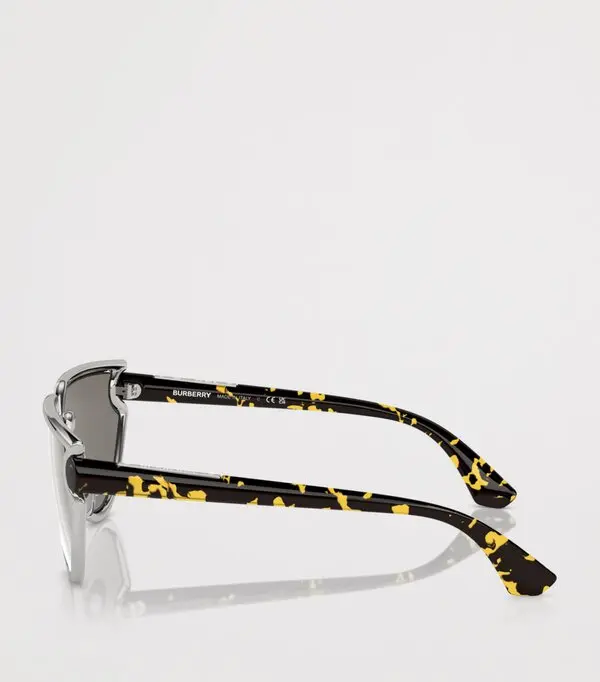 Burberry Metal And Tortoiseshell Sunglasses