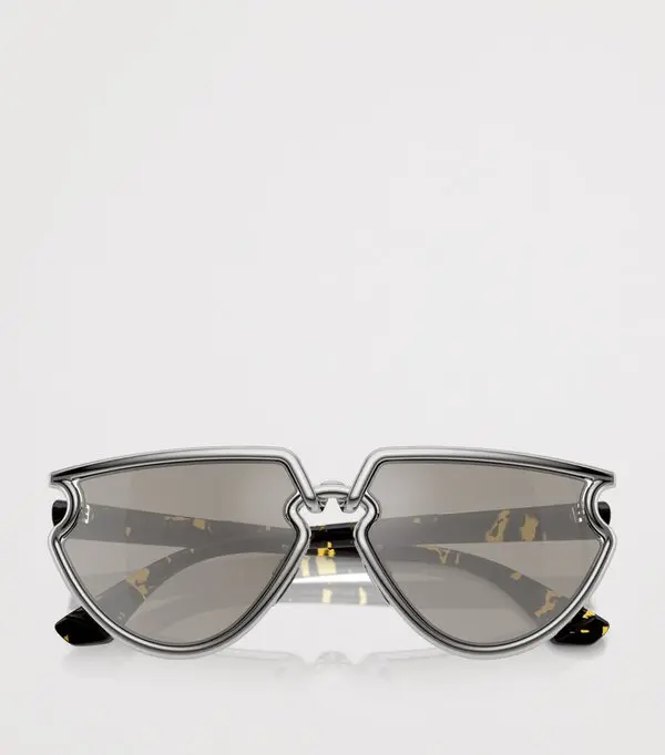 Burberry Metal And Tortoiseshell Sunglasses