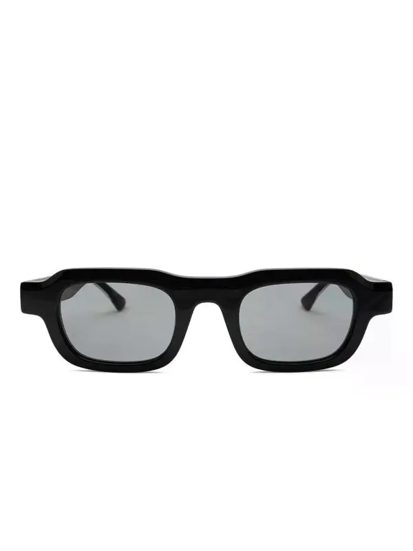 NIALAYA JEWELRY Rectangle Frame Sunglasses With Gold-tone Detailing - Black
