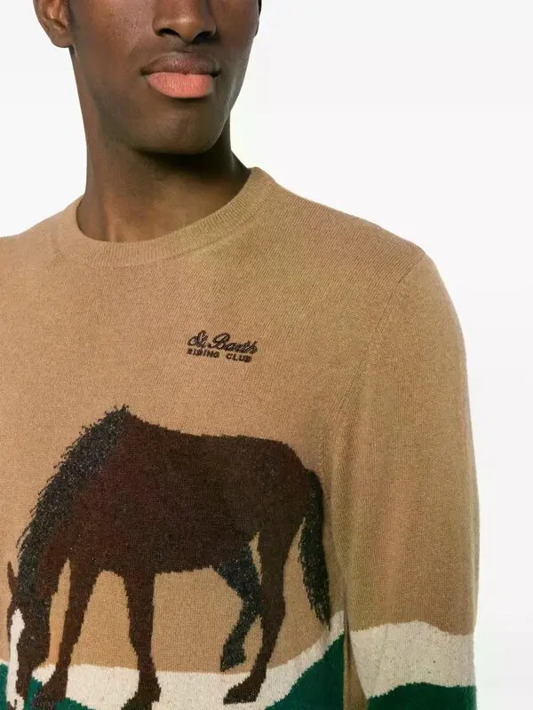 MC2 SAINT BARTH Donegal Riding Crew Neck Jumper