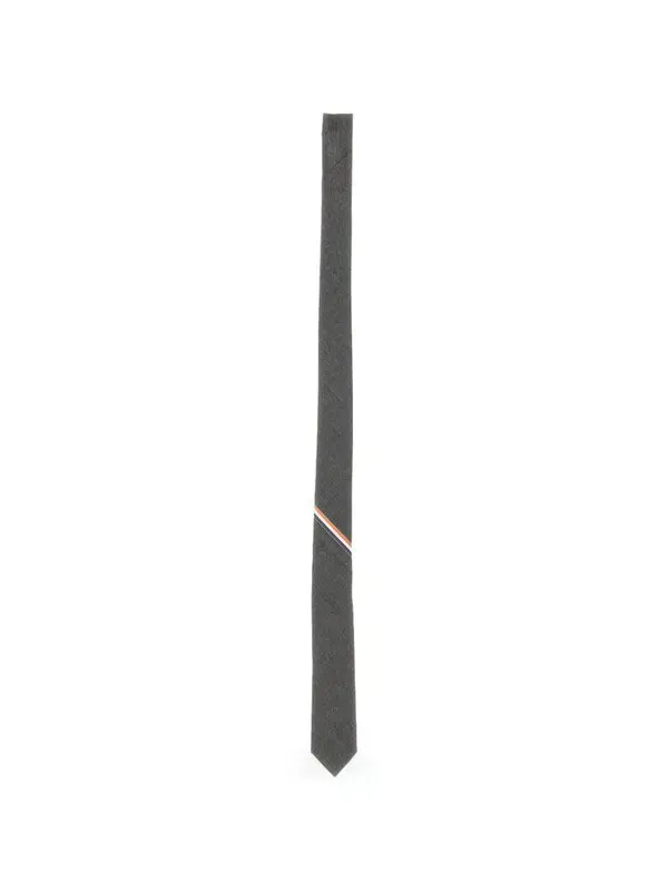 Thom Browne Rwb Stripe Wool Neck Tie - Grey