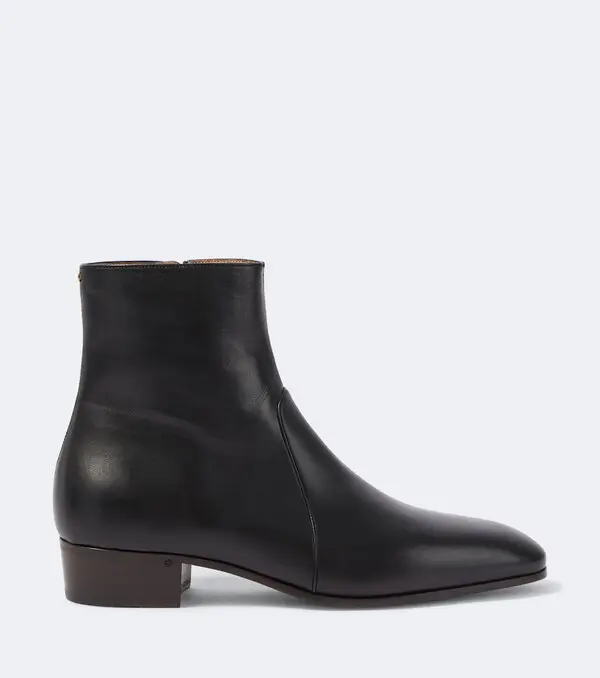Valentino Garavani Vlogo Leather Ankle Boots