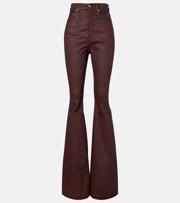 Rick Owens Bolan High-rise Bootcut Jeans - Red