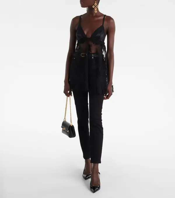 Dolce & Gabbana Floral Lace Camisole Top
