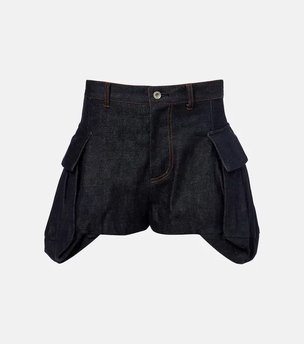 Sacai High-rise Denim Shorts