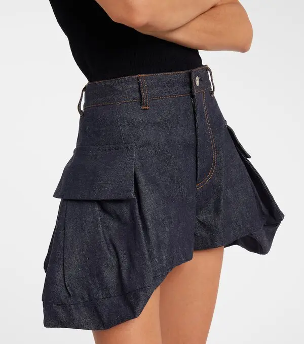 Sacai High-rise Denim Shorts