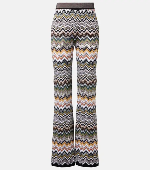 Missoni Zigzag High-rise Flared Trousers - Multicoloured