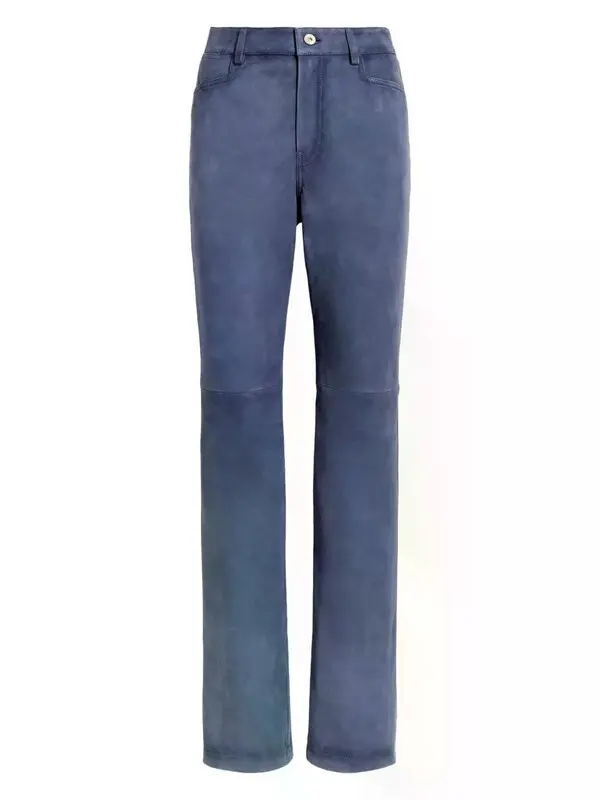 Proenza Schouler White Label High-waisted Leather Trousers - Blue