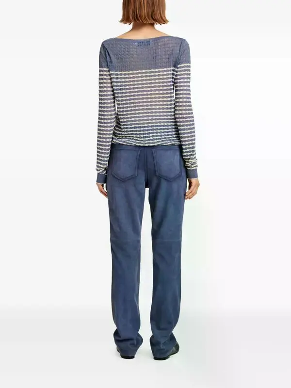 Proenza Schouler White Label High-waisted Leather Trousers - Blue