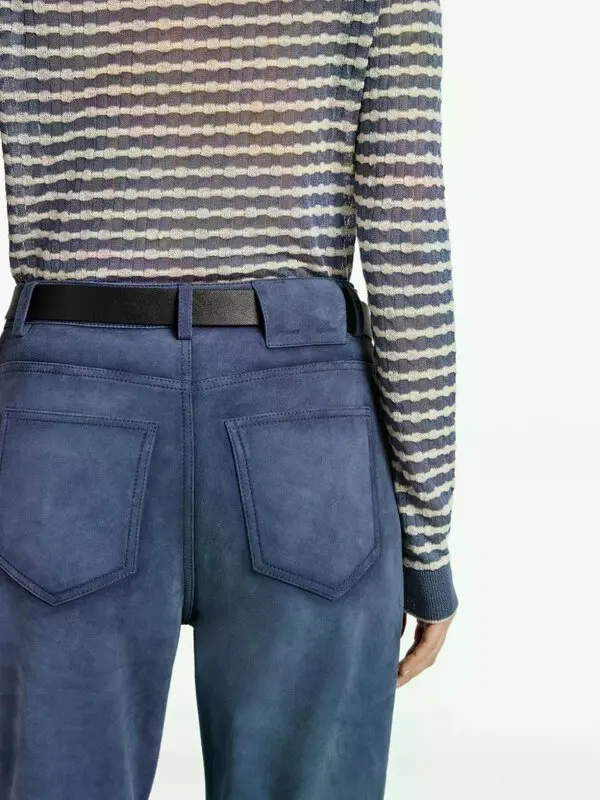 Proenza Schouler White Label High-waisted Leather Trousers - Blue